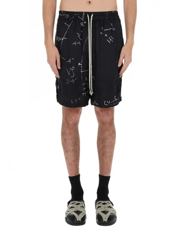 Rick Owens Boxer Shorts With Graphic Print