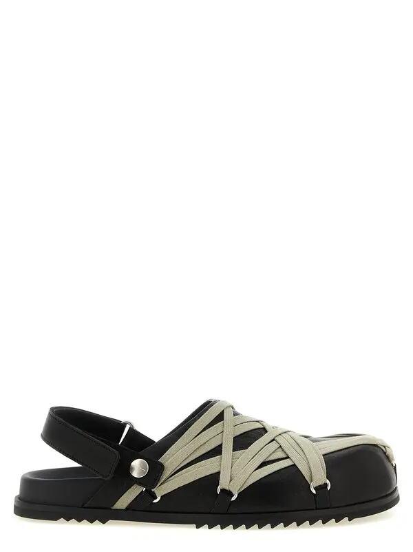 Rick Owens Megalace Mule Granola Sabots - Black