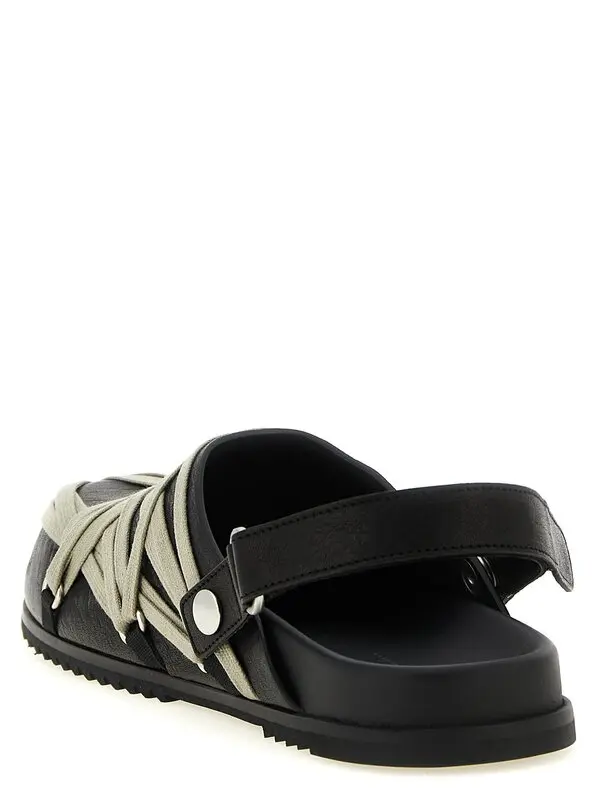 Rick Owens Megalace Mule Granola Sabots - Black