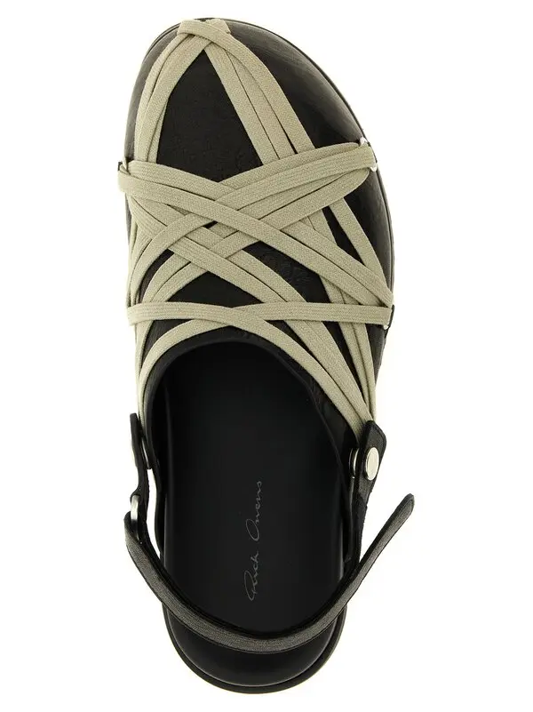 Rick Owens Megalace Mule Granola Sabots - Black