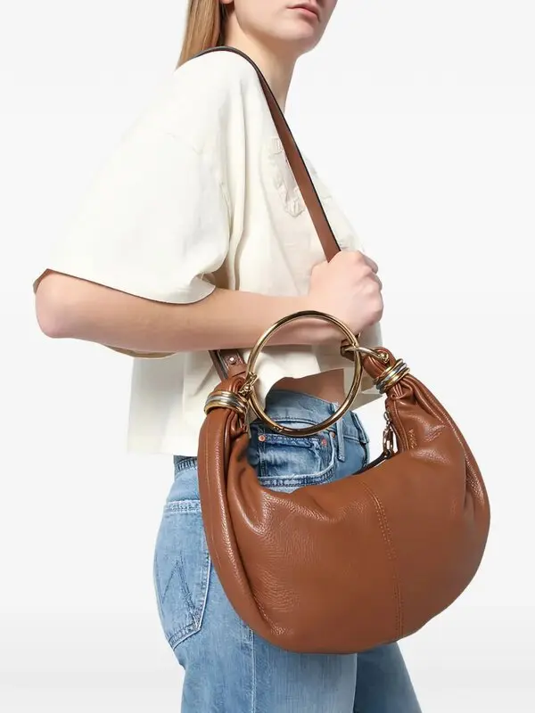 Chloé Leather Bracelet Bag With Hoop Handle