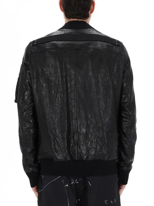 Rick Owens Classic Leather Bomber Jacket