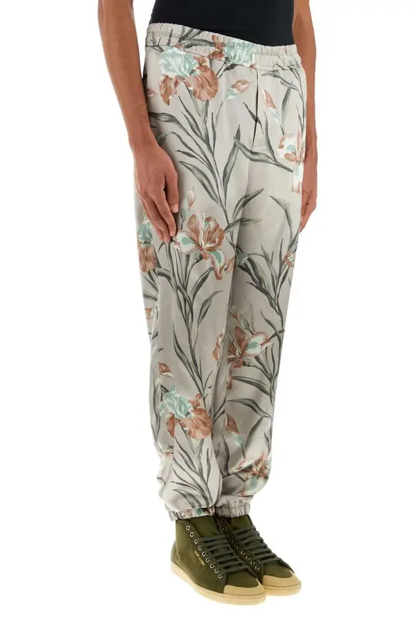 Saint Laurent Printed Satin Pant