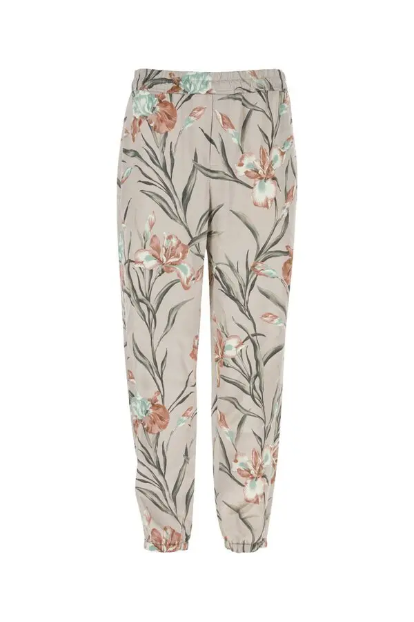 Saint Laurent Printed Satin Pant - Multicolor
