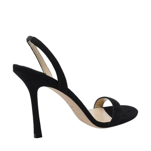 JIMMY CHOO Suede Stiletto Heel Sandals - Black