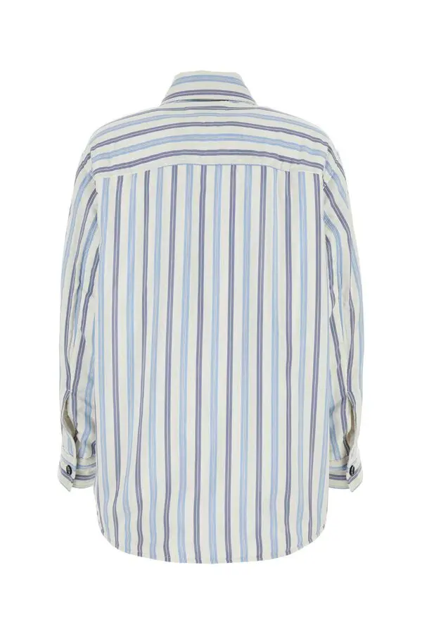 Bottega Veneta Embroidered Silk Oversize Padded Shirt - Multicolor