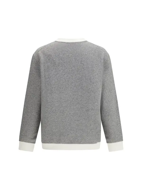 Brunello Cucinelli Long Sleeve Sweatshirt With Graphic Print - Gray