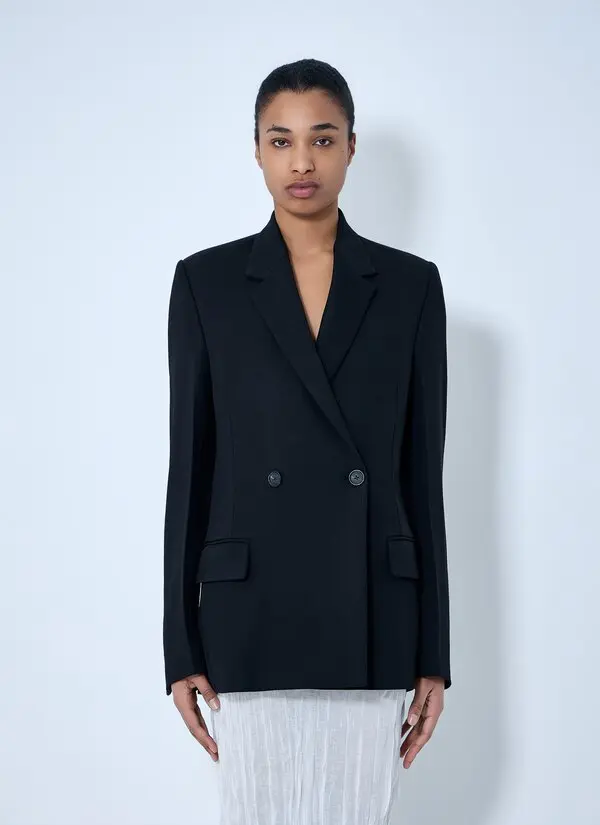 TOTEME Double-breasted Viscose Blazer - Black