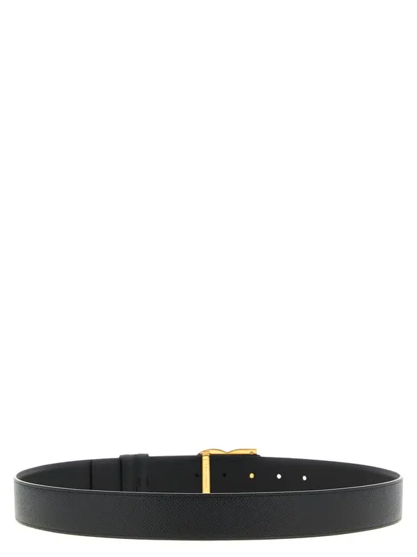 Dolce & Gabbana Reversible Dg Buckle Leather Belt