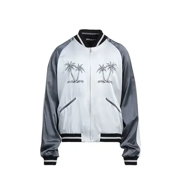 Palm Angels Palms Souvenir" Bomber Jacket - Gray