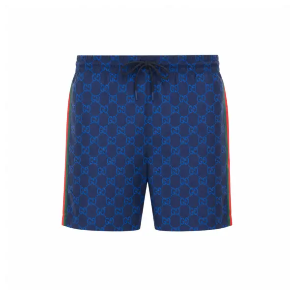 Gucci Nylon Gg Monogram Swim Shorts - Blue