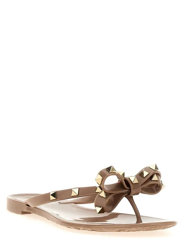 Valentino Garavani Rockstud Thong Sandals - Pink