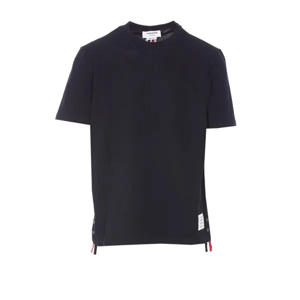 Thom Browne Stripe Logo Relaxed Fit Piquet T-shirt
