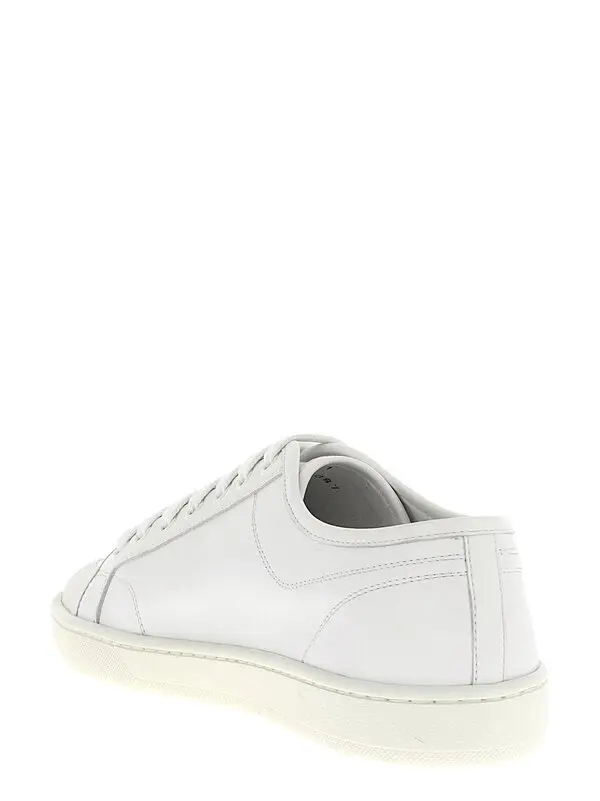 Saint Laurent Leather Sneakers - White