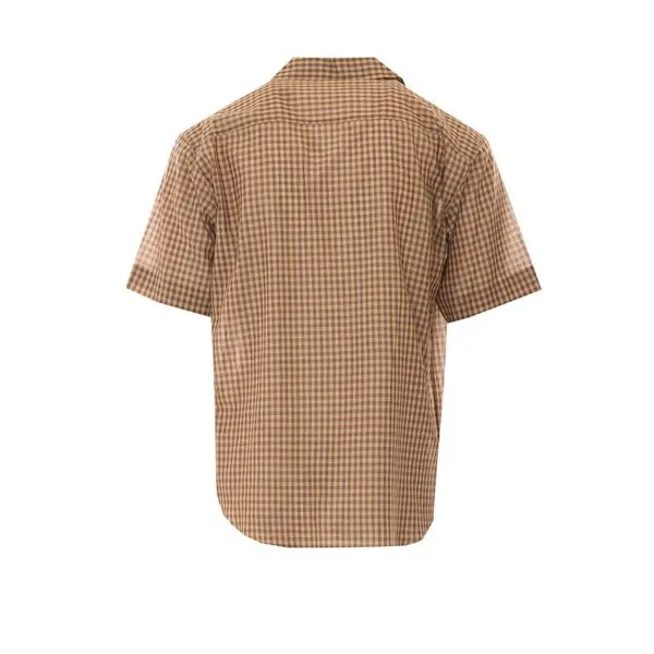 Auralee Short Sleeves Check Shirt - Brown