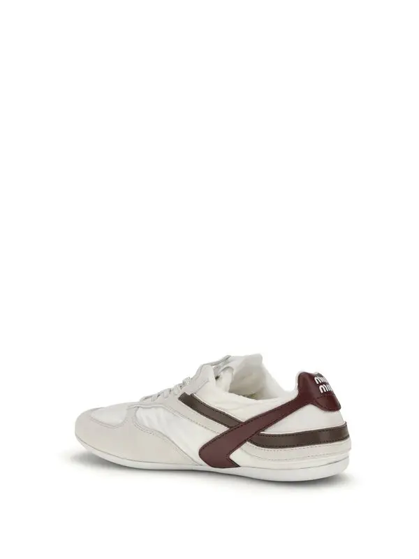 Miu Miu Gymnasium Lace-up Sneakers - White