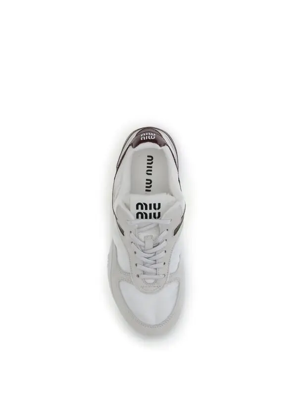 Miu Miu Gymnasium Lace-up Sneakers - White
