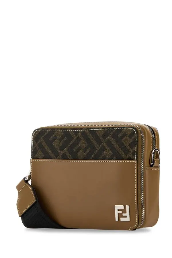 Fendi Embroidered Canvas Camera Crossbody Bag - Multicolor