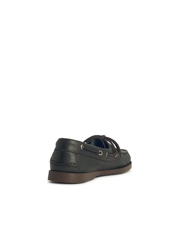 Paraboot Barth Leather Boat Shoes - Green