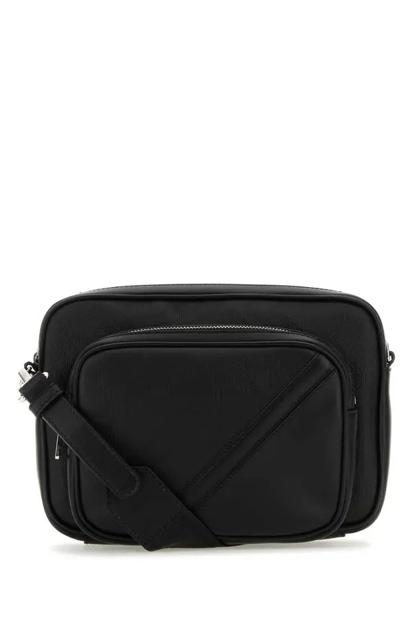 Fendi Leather Camera Case Duo Crossbody Bag - Black