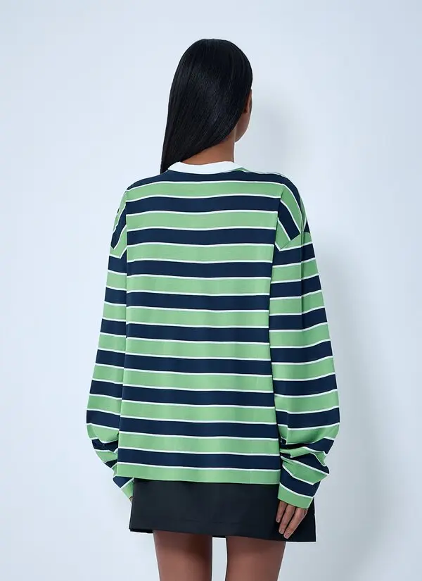 Prada Striped Long Sleeve Top