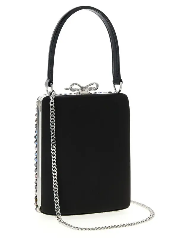SELF-PORTRAIT Multi Crystal Chainmail Mini Handbag