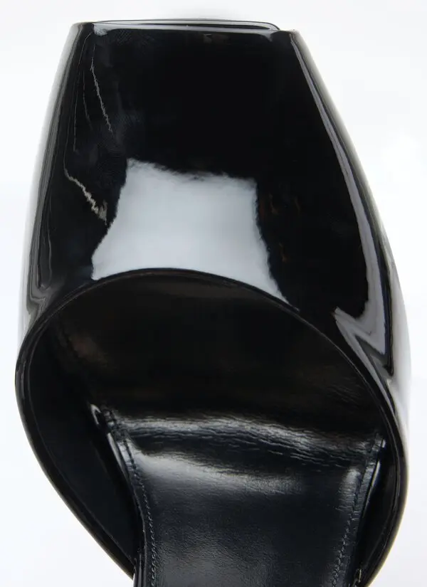Saint Laurent Le Scandale Leopard Print Ponyhair Wedge - Black