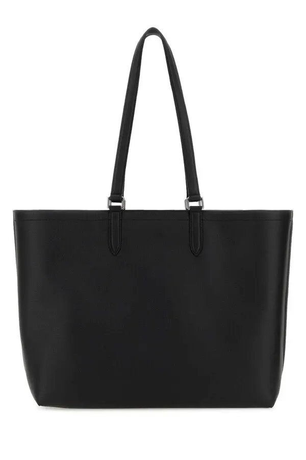 Fendi Roma Leather Shopping Bag - Black