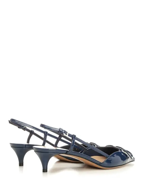 Valentino Garavani Vlogo Signature Slingback Pumps - Blue