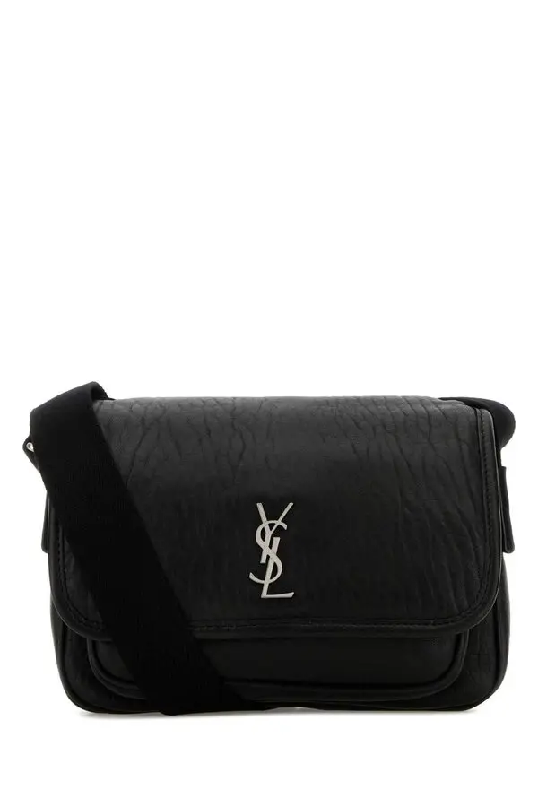 Saint Laurent Leather Small Messenger Bag - Black