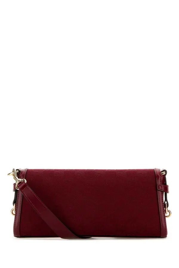 Gucci Small Gg Fabric Shoulder Bag - Red