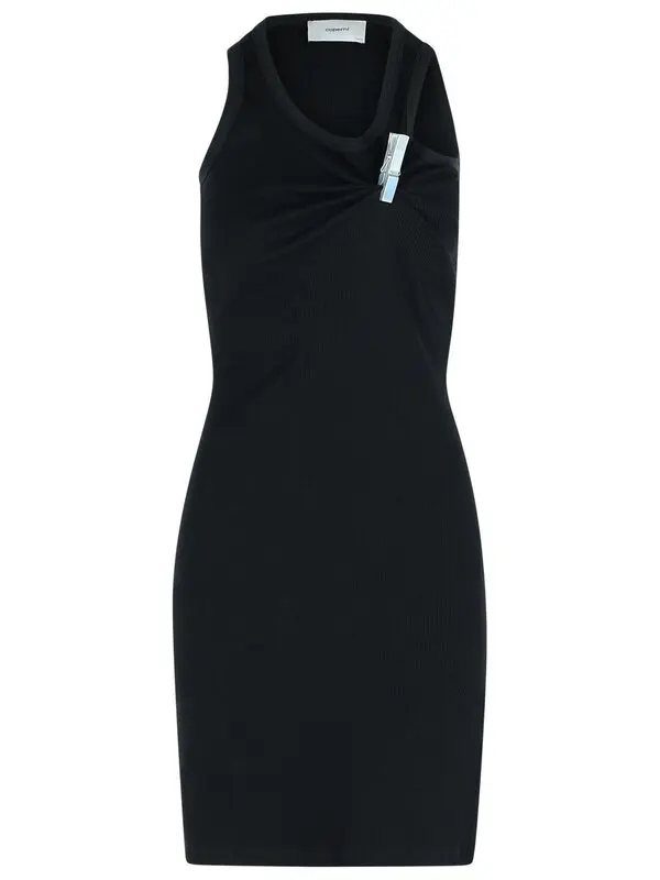 Coperni Clip Cotton Dress - Black