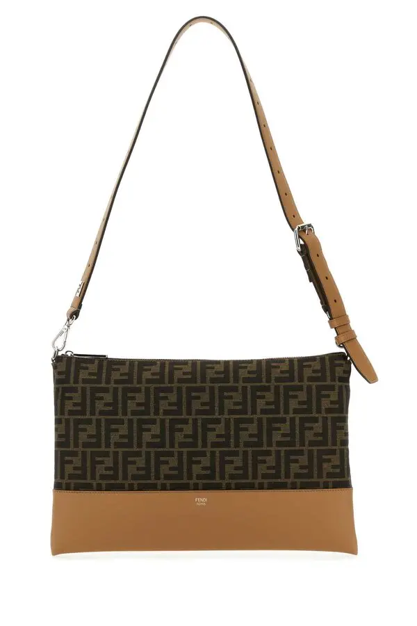 Fendi Embroidered Jacquard Crossbody Bag - Multicolor