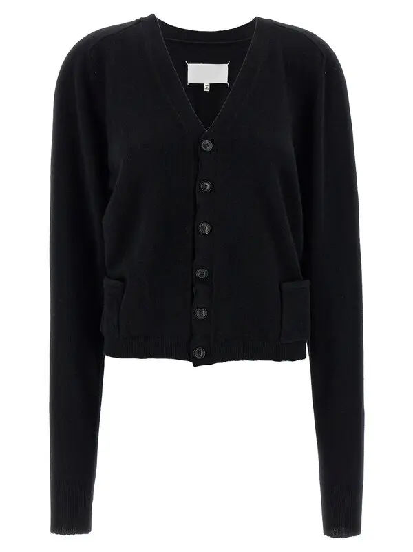 MAISON MARGIELA Four Stitches Wool Cardigan - Black