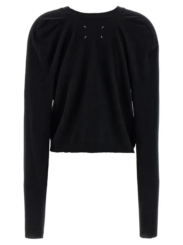 MAISON MARGIELA Four Stitches Wool Cardigan - Black