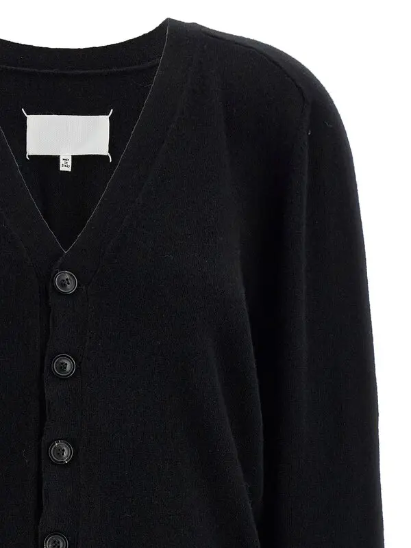 MAISON MARGIELA Four Stitches Wool Cardigan - Black