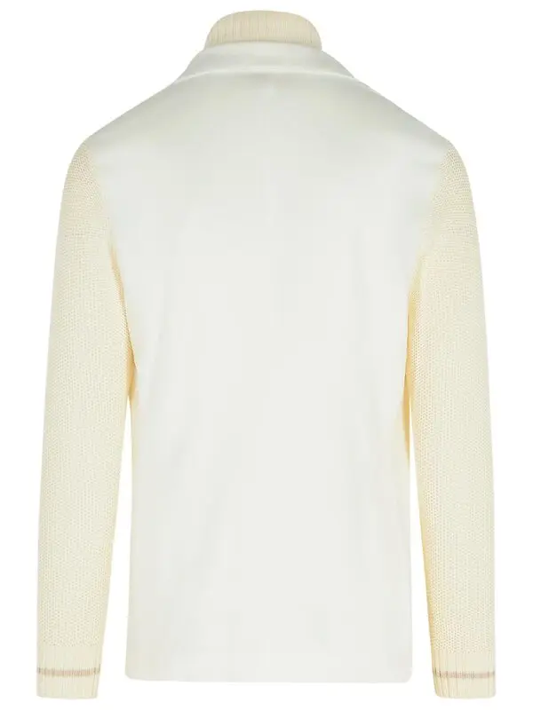Eleventy Cotton Blend Cardigan With Zip Closure