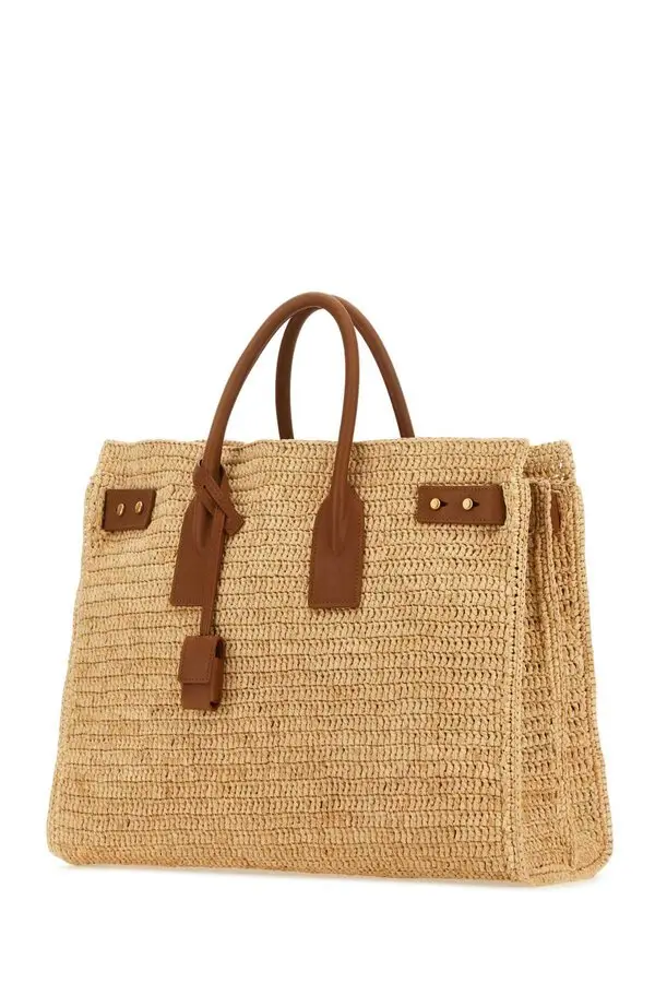 Saint Laurent Raffia Medium Sac De Jour Shopping Bag