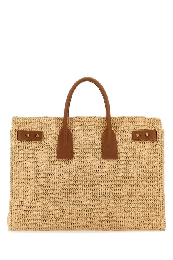 Saint Laurent Raffia Medium Sac De Jour Shopping Bag