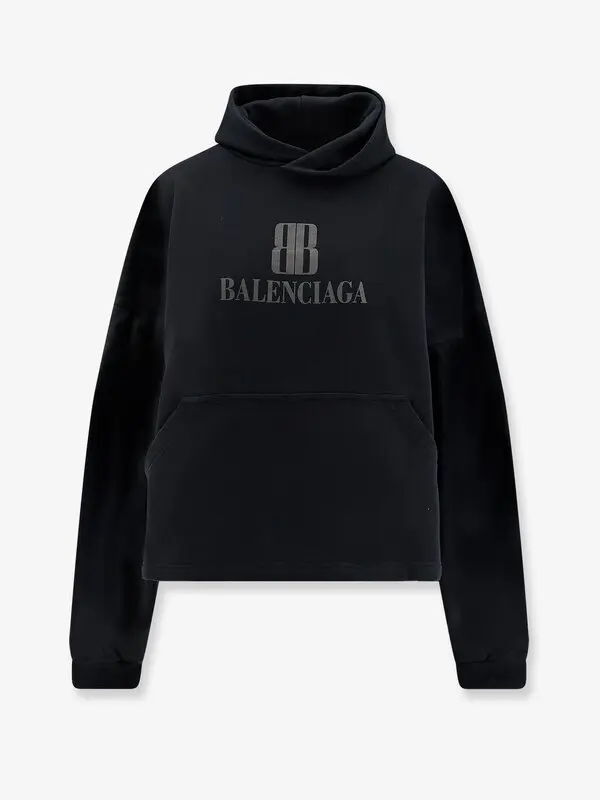 Balenciaga Cropped Cotton Hoodie