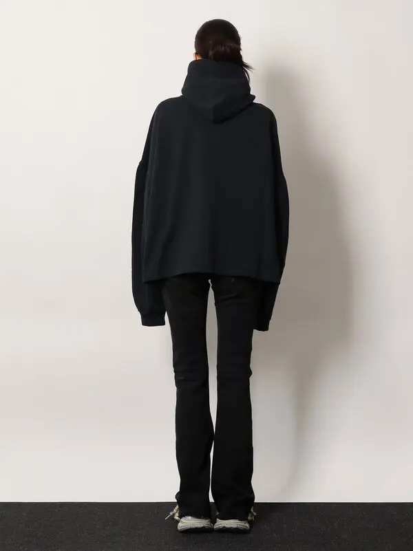 Balenciaga Cropped Cotton Hoodie