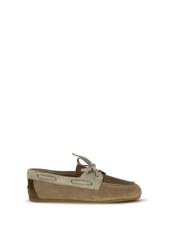 Miu Miu Leather And Suede Loafers - Multicolor
