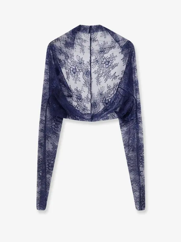 Alberta Ferretti Blue Lace Shrug - Multicolor