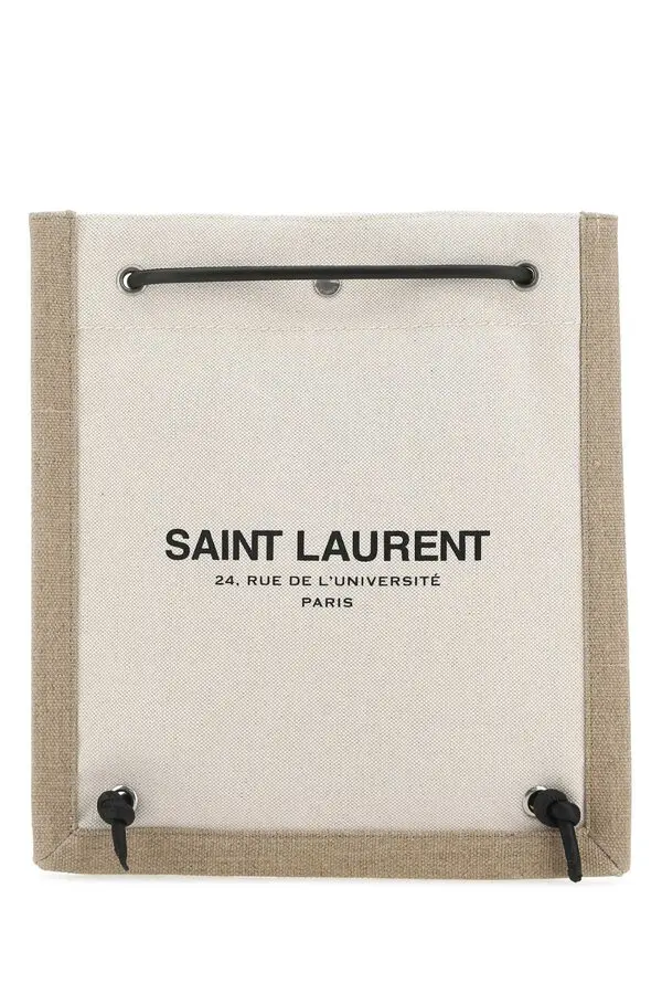 Saint Laurent Two-tone Canvas Crossbody Bag - Multicolor