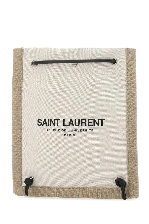 Saint Laurent Two-tone Canvas Crossbody Bag