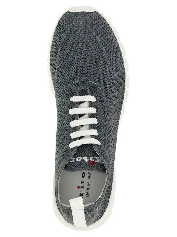 Kiton Knitwear Lace-up Sneakers - Gray