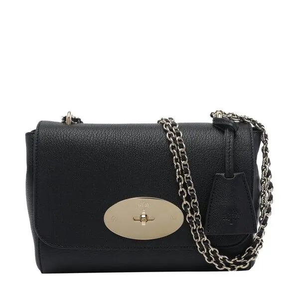 Mulberry Lily Glossy Crossbody Bag - Black