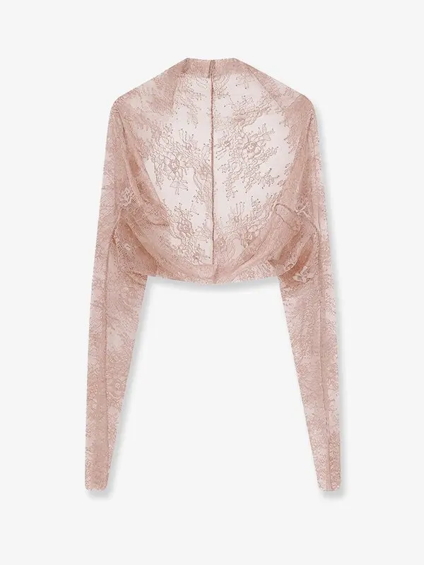 Alberta Ferretti Lace Shrug - Cream