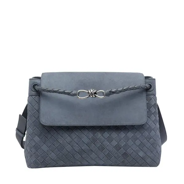 Bottega Veneta Andiamo Messenger Bag - Gray