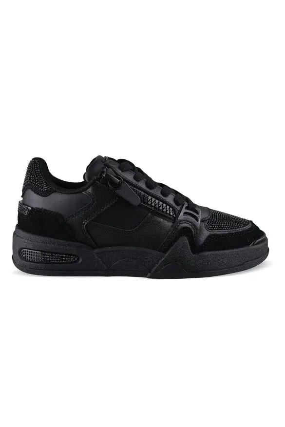GIUSEPPE ZANOTTI Leather Embellished Sneakers